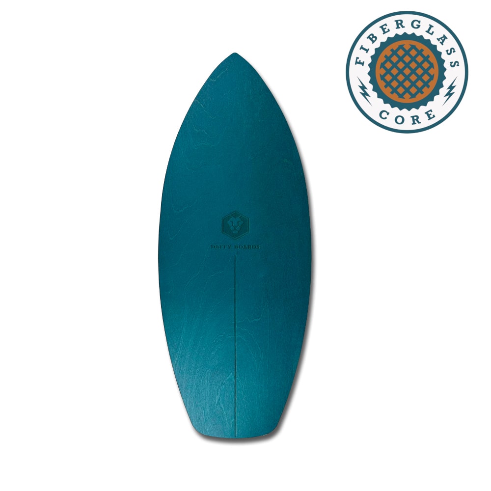 Surf Balance Board aus Holz mit Fiberglas-Kern, Design: Teal, DAFFY BOARDS